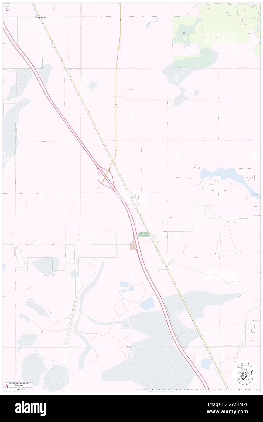 Alger county map hi-res stock photography and images - Alamy