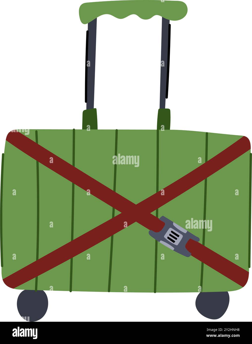 nylon luggage strap cartoon vector illustration Stock Vector Image ...