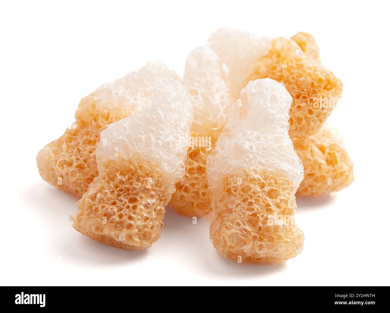 Crunchy Freeze Dried Cola Bottle Gummies Isolated on a White Background ...