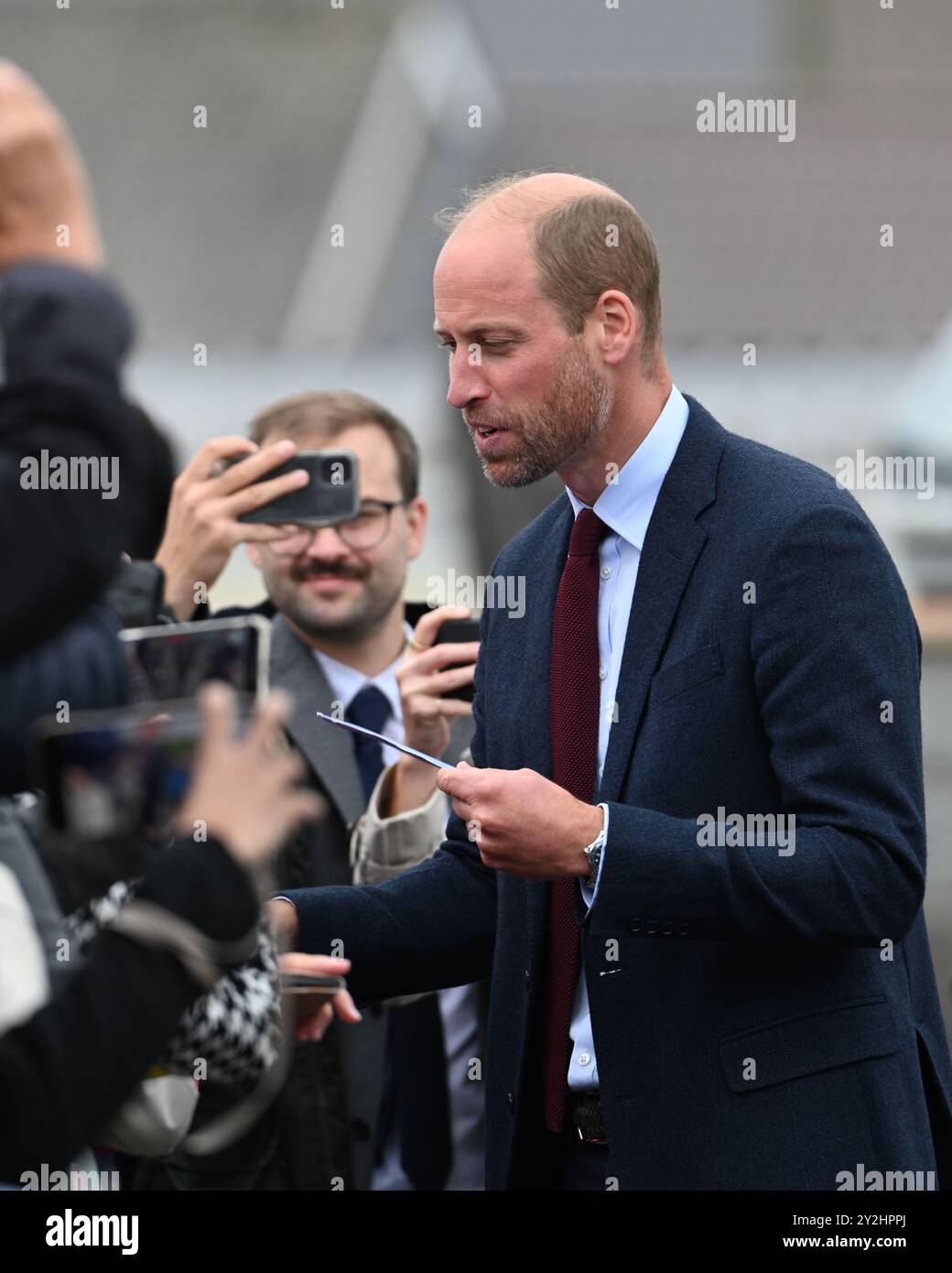 Llanelli, Wales UK 10th Sep 2024 HRH Prince William, Prince of Wales ...