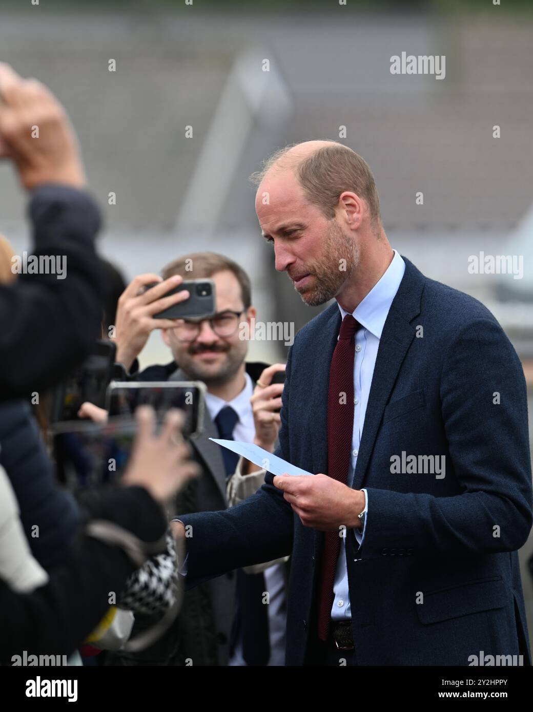 Llanelli, Wales UK 10th Sep 2024 HRH Prince William, Prince of Wales ...