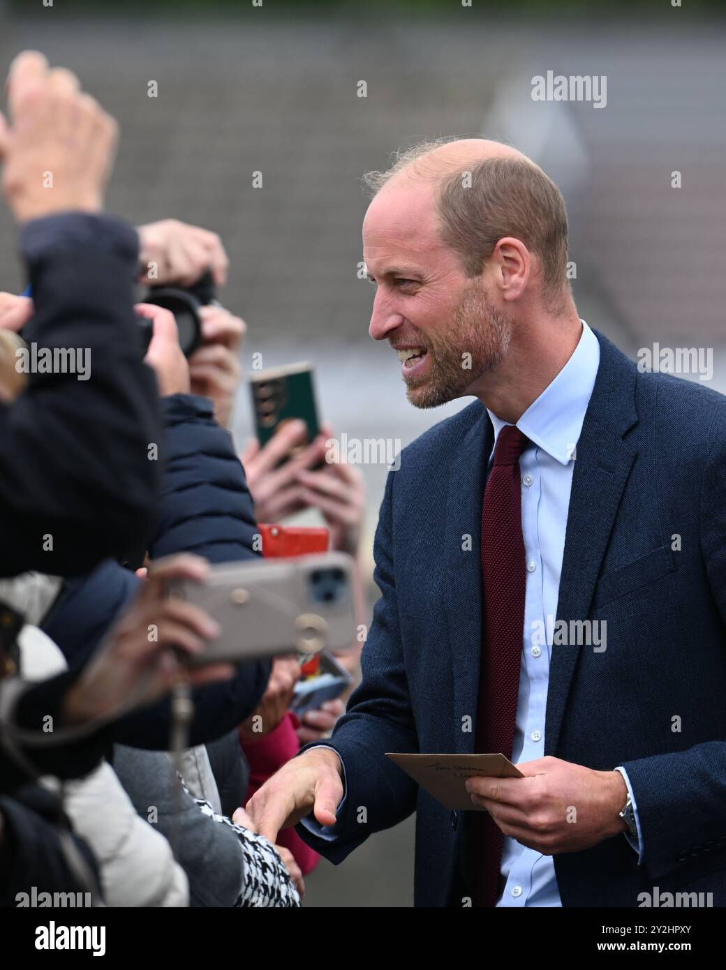 Llanelli, Wales UK 10th Sep 2024 HRH Prince William, Prince of Wales ...