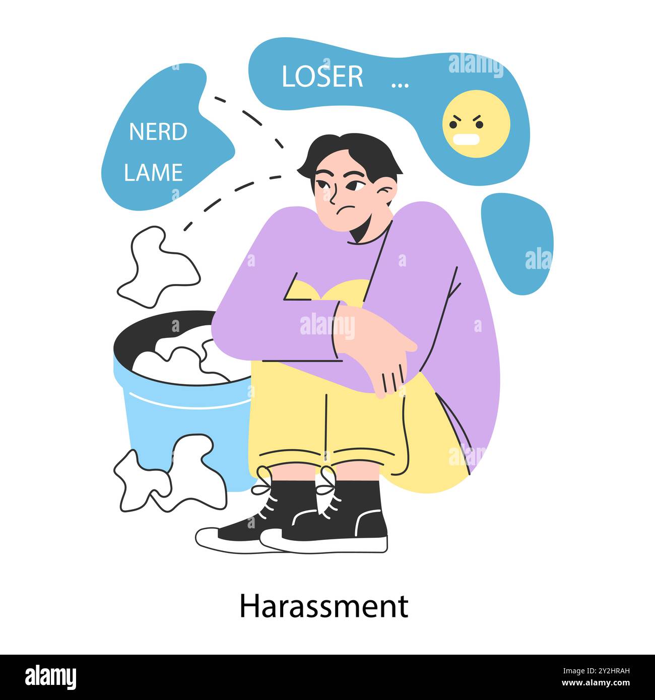 School bullying. Schoolboy being bullied and shamed. Agression and ...