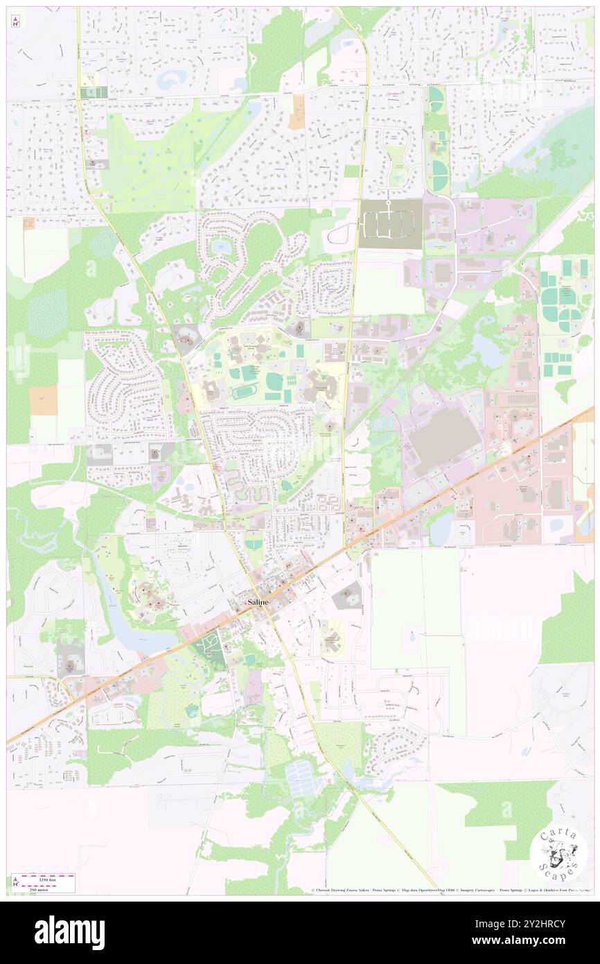 Saline michigan map Cut Out Stock Images & Pictures - Alamy