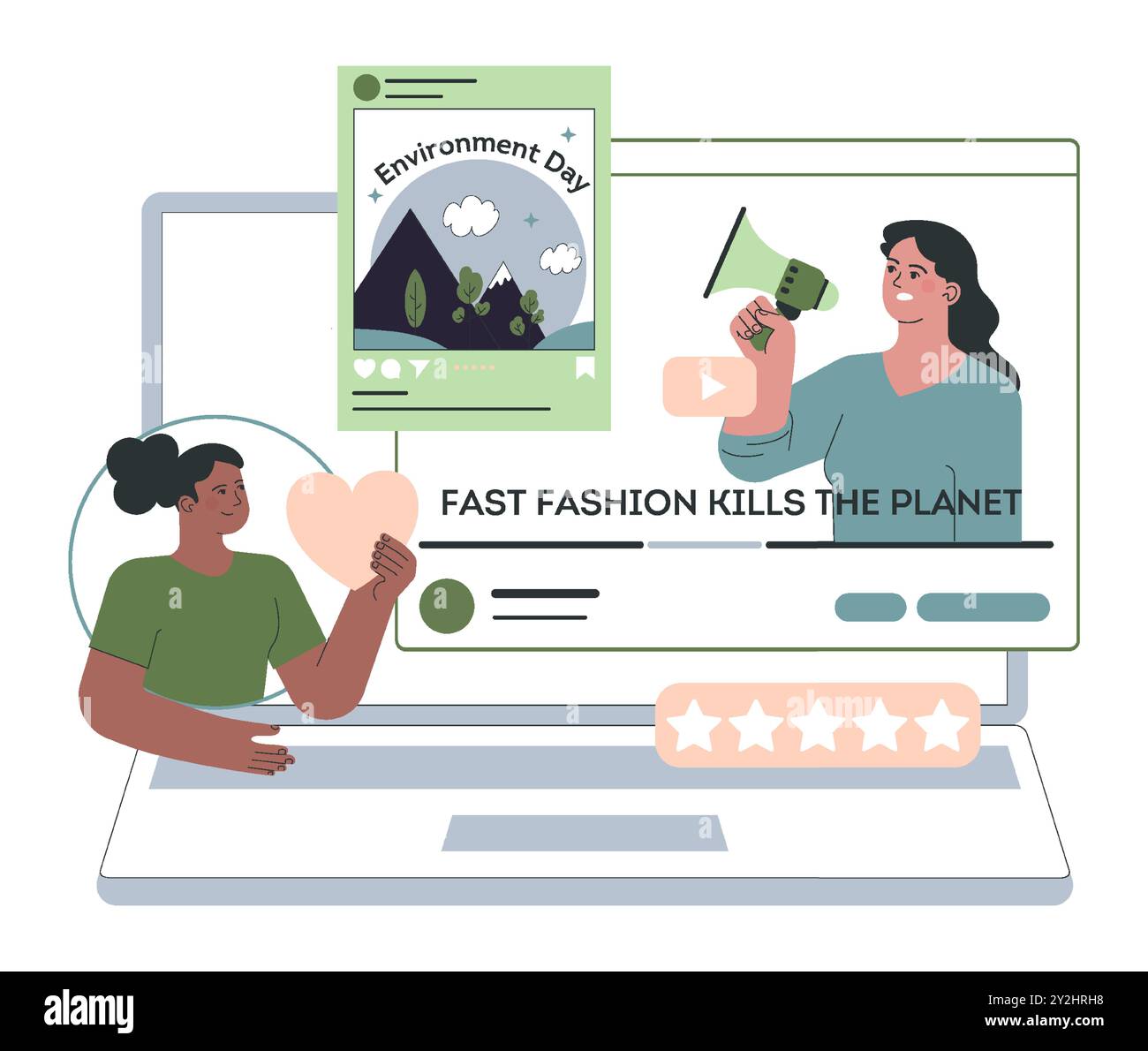 Green marketing. Corporate social responsibility, CSR. Company using ...