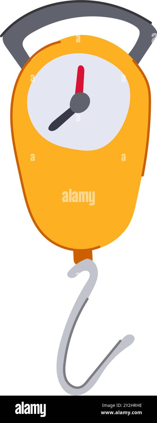 travel luggage weight cartoon vector illustration Stock Vector Image ...