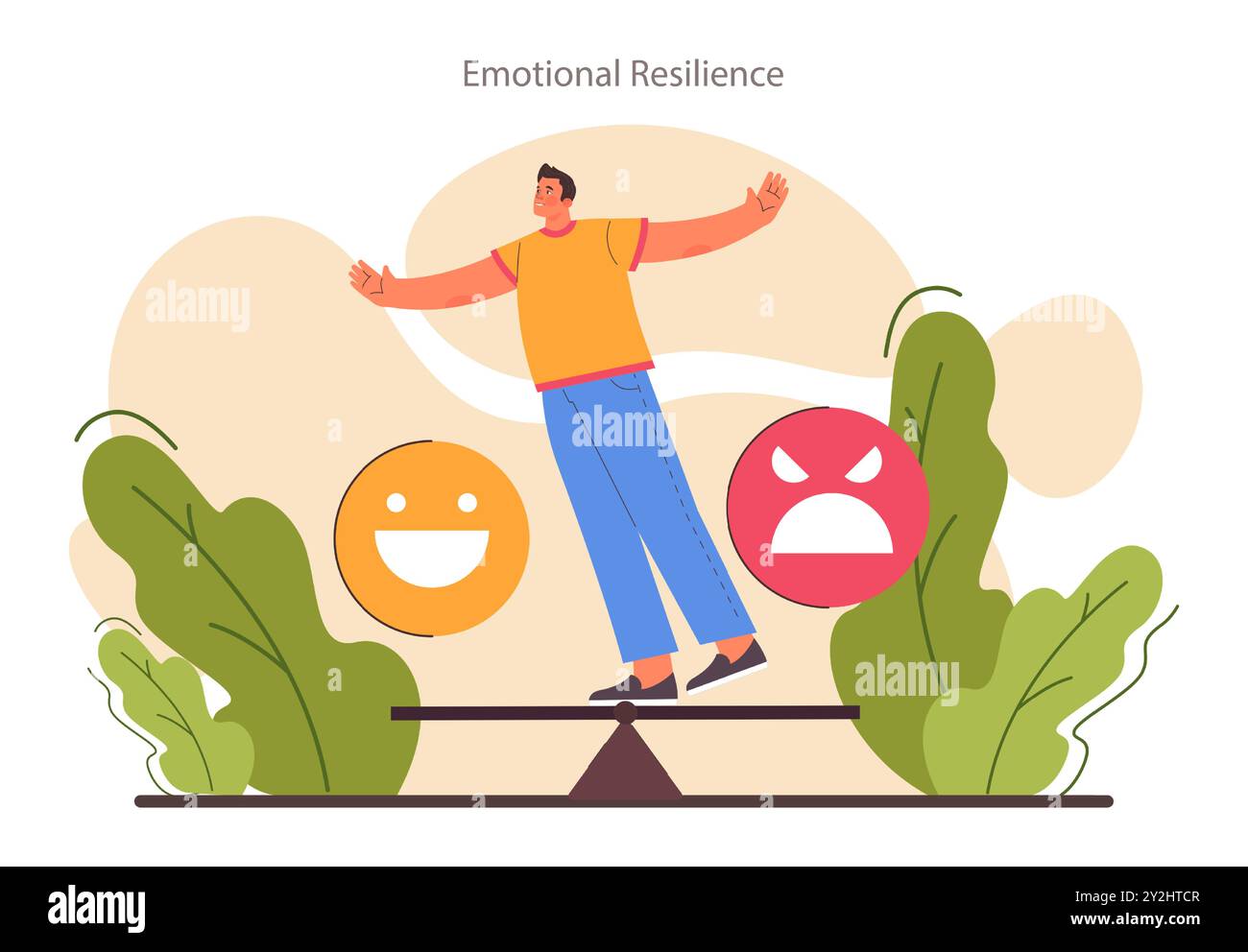 Emotional resilience. Emotion balance and regulation skill. EQ ...