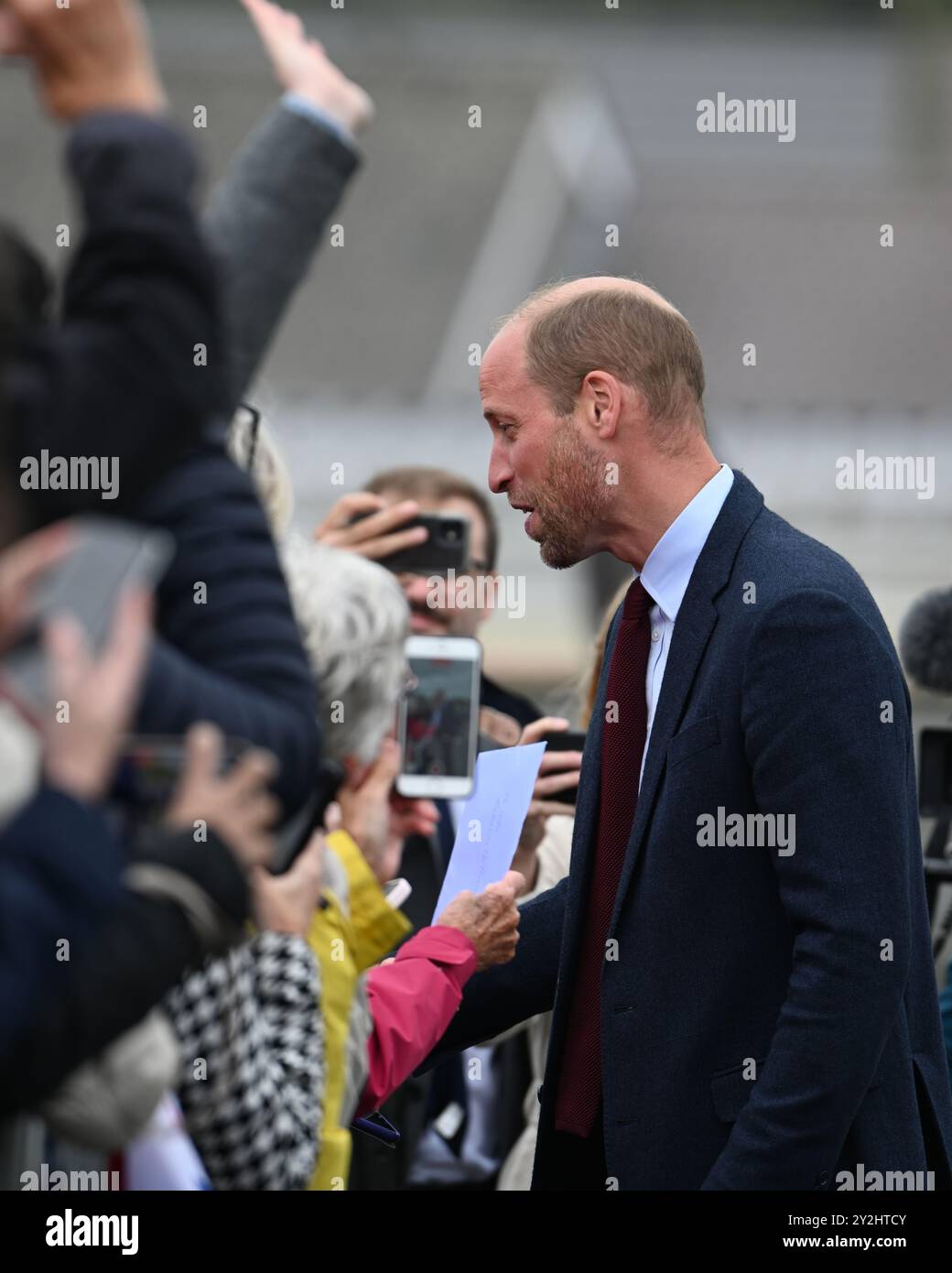 Llanelli, Wales UK 10th Sep 2024 HRH Prince William, Prince of Wales ...