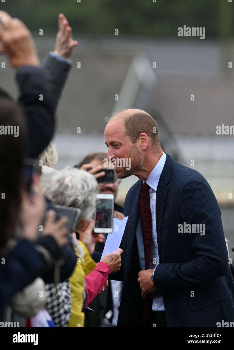 Llanelli, Wales UK 10th Sep 2024 HRH Prince William, Prince of Wales ...