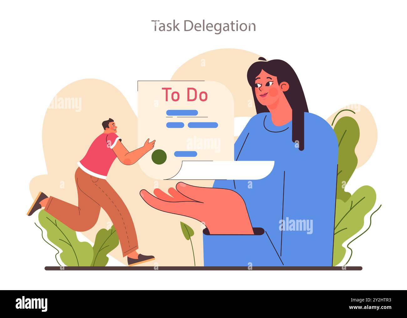 Delegation skill. Effective task sharing or work optimization. Team ...