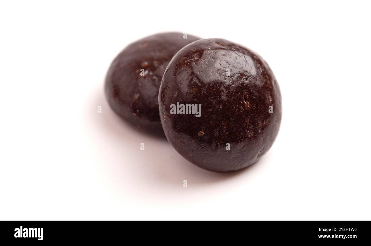 Chocolate Covered Cream Filled Mint Candies Isolated on White ...