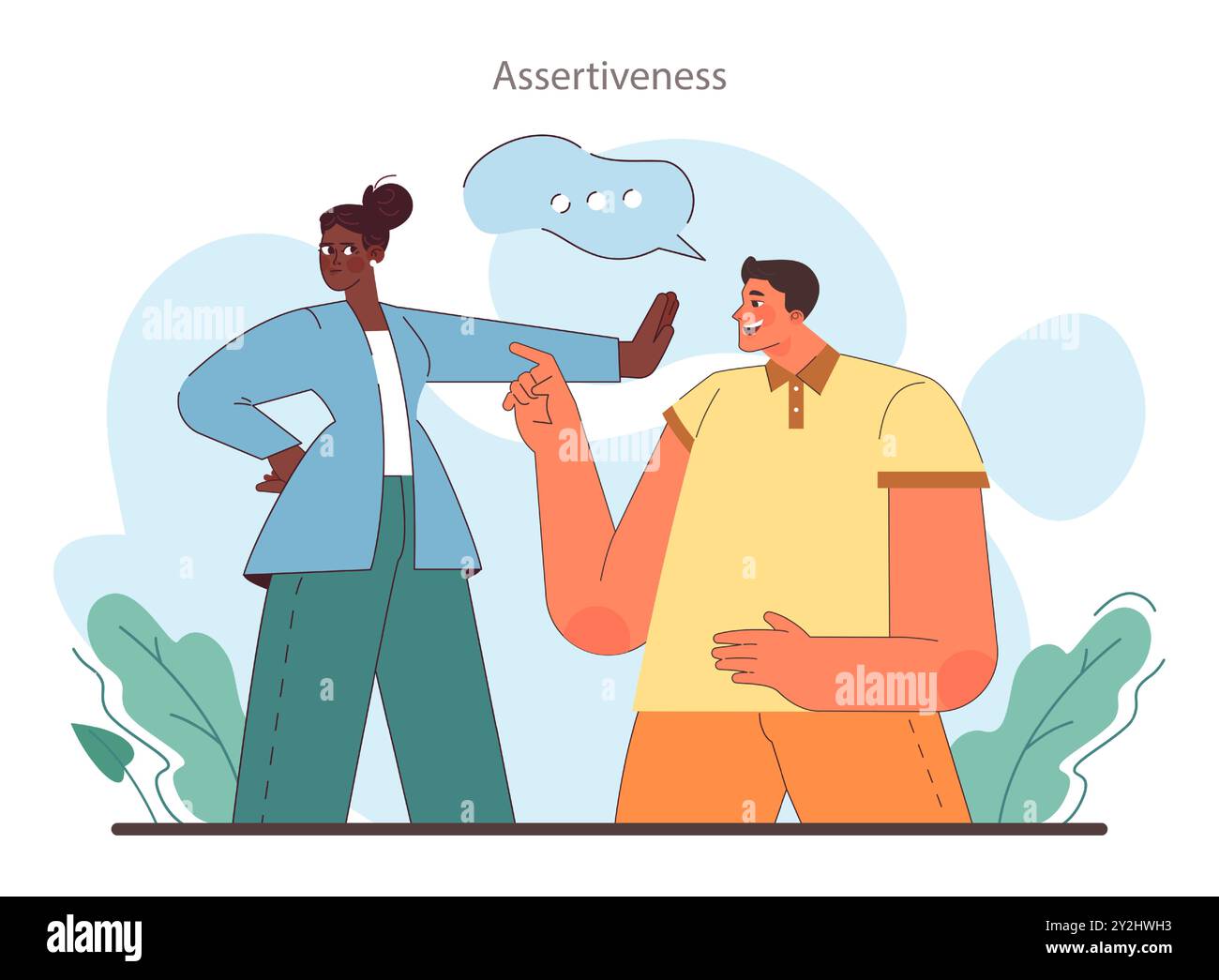 Soft skill development. Character with communication skill. Effective collaboration, positive ...