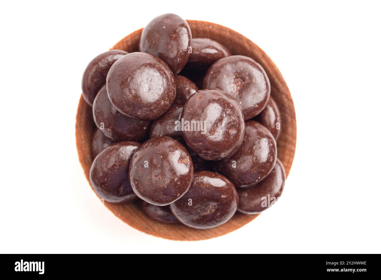 Chocolate Covered Cream Filled Mint Candies Isolated on White ...