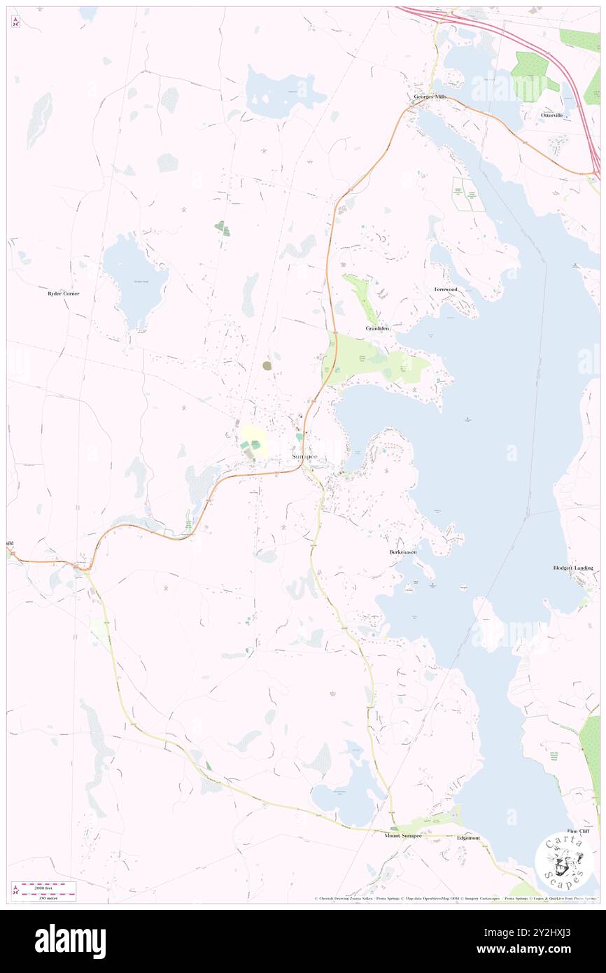 Map of sunapee Cut Out Stock Images & Pictures - Alamy