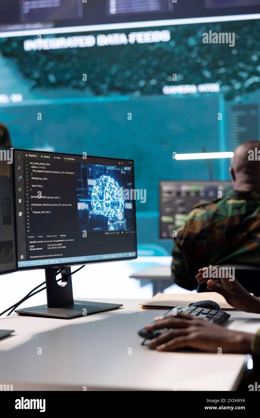 Analyst managing satellite radar hi-res stock photography and images ...