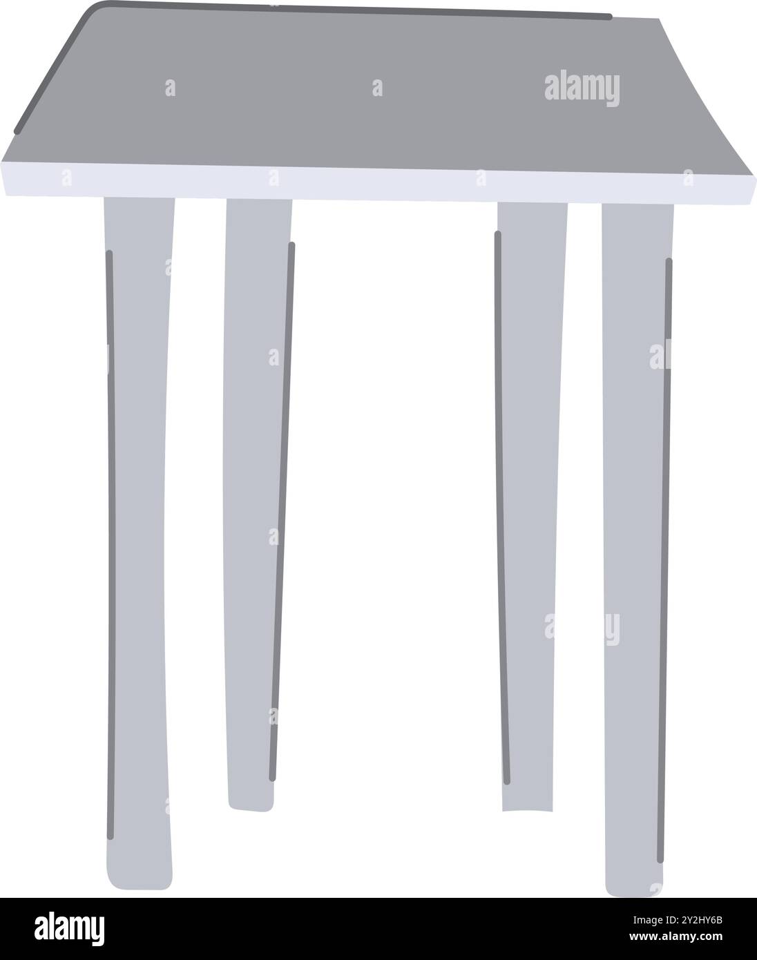 industrial metal table cartoon vector illustration Stock Vector Image ...