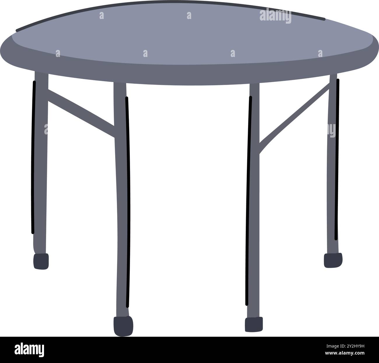 contemporary metal table cartoon vector illustration Stock Vector Image ...
