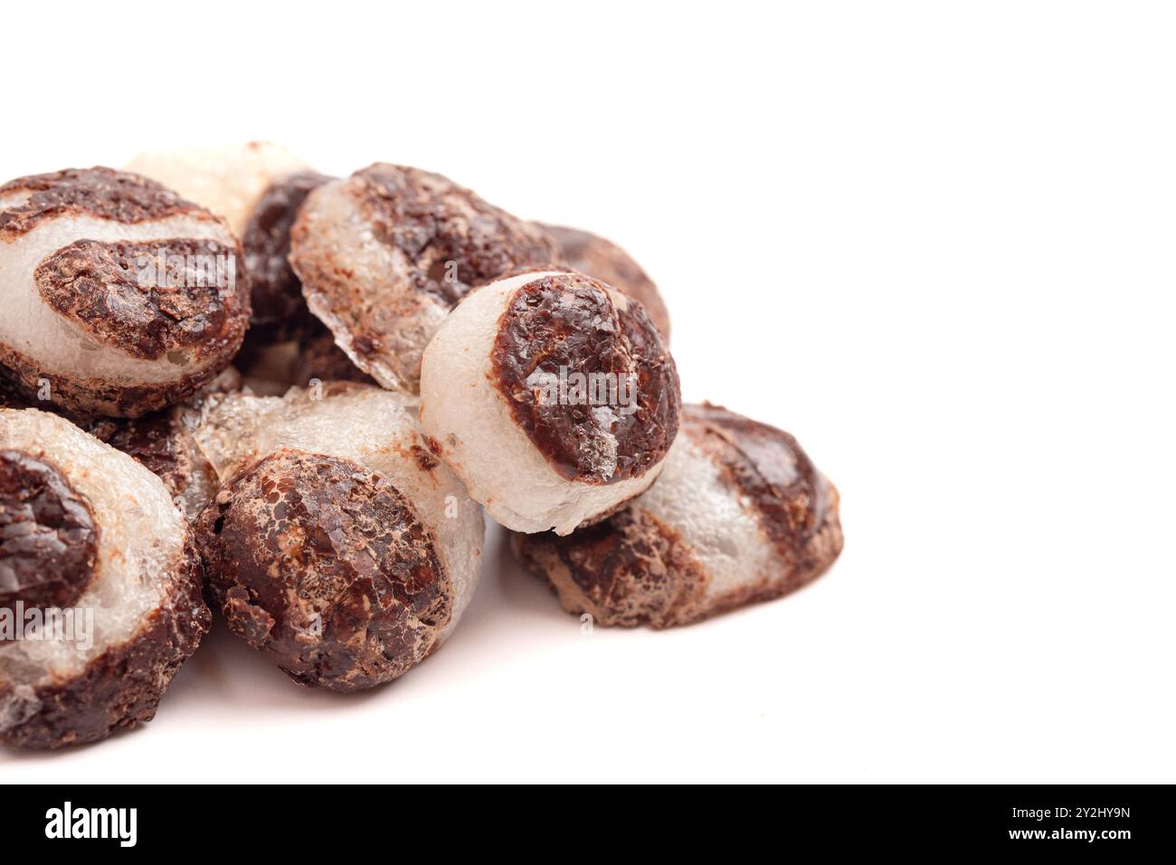 Freeze Dried Chocolate Covered Cream Filled Mint Candy Pieces Stock ...