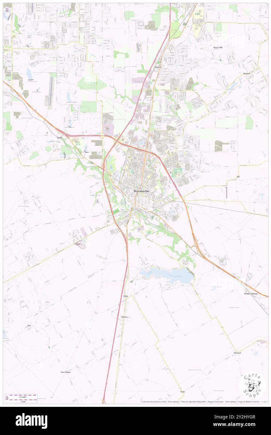 Waxahachie texas map Cut Out Stock Images & Pictures - Alamy