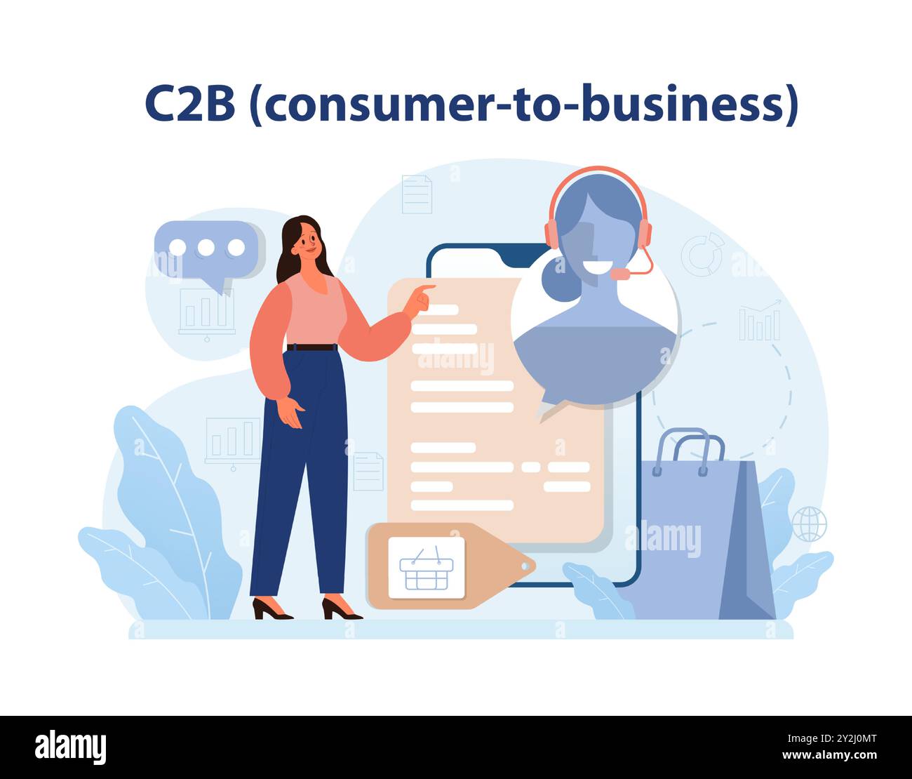 E-store and e-commerce business model. C2B, consumer to business. Customer can offer products ...