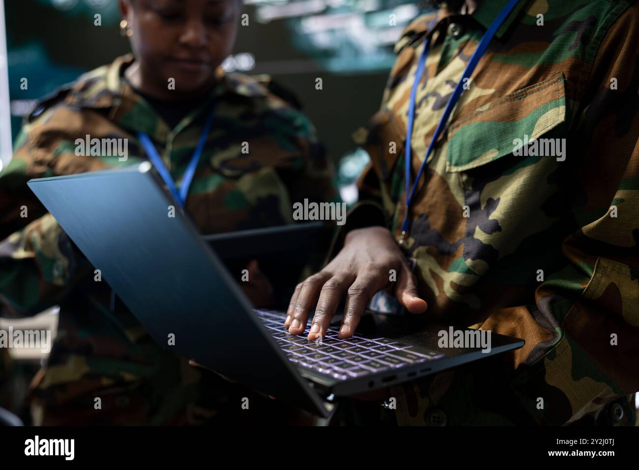 Military troopers communicating gps coordinates used in tracking ...