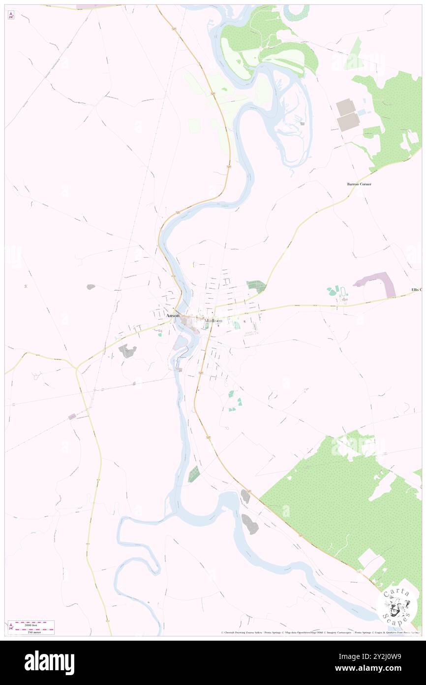 Map of madison maine hi-res stock photography and images - Alamy