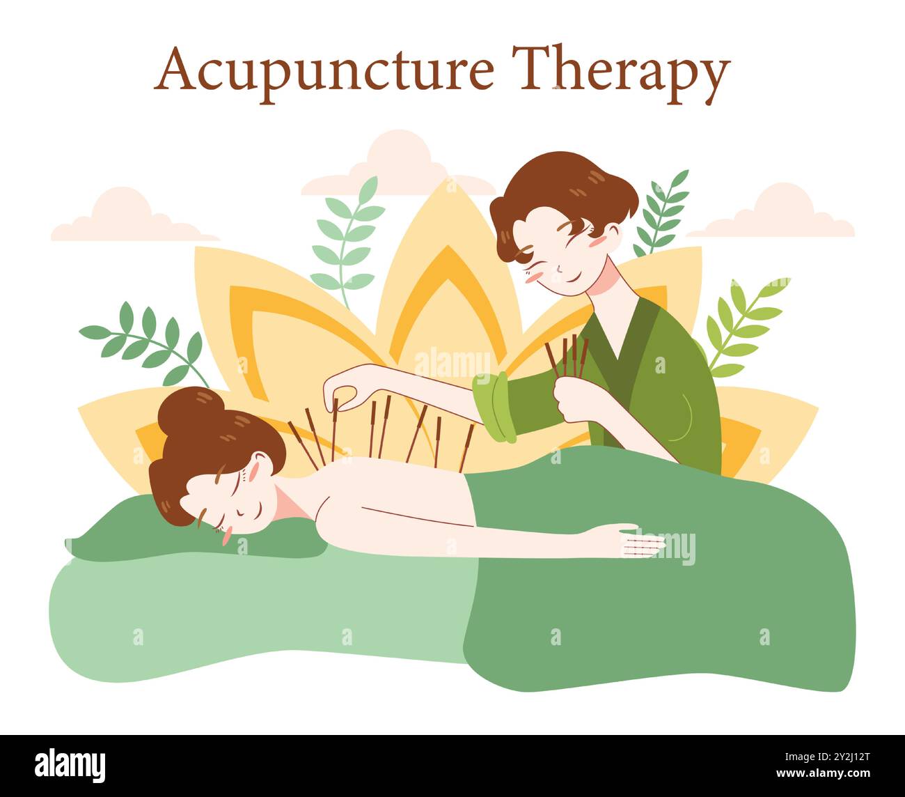 Acupuncture. Needle therapy, asian alternative medicine. Chinese ...