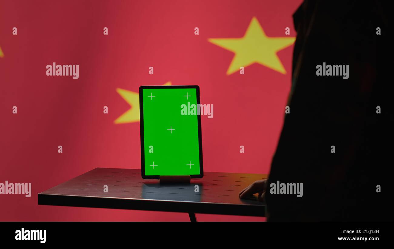 Chinese engineer uses green screen tablet to make fake accounts on ...