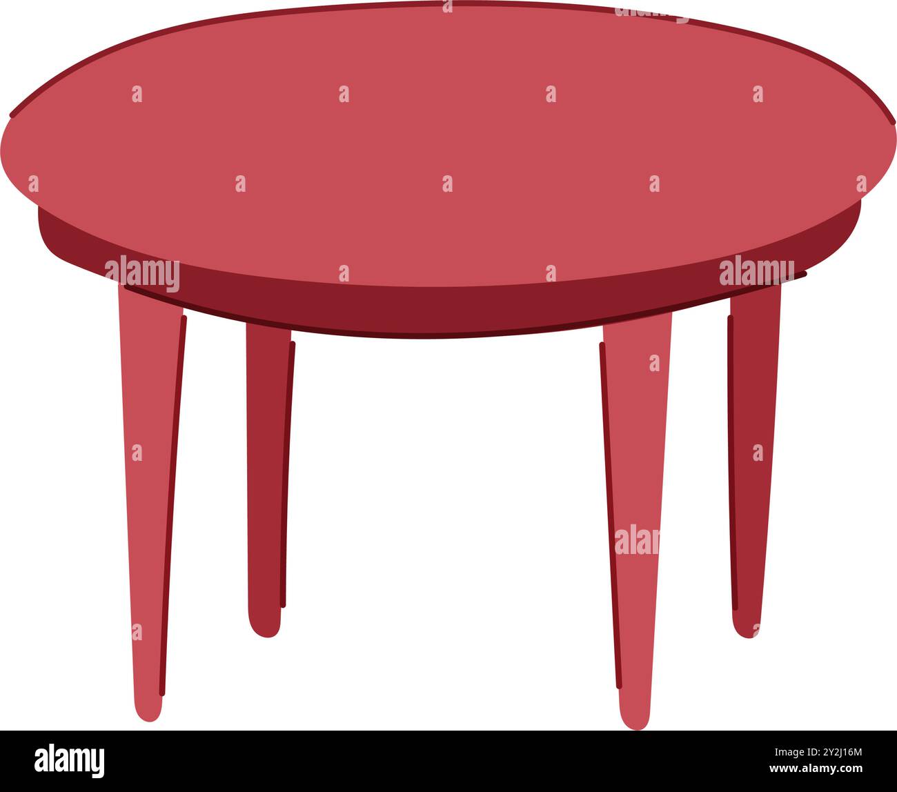 affordable plastic table cartoon vector illustration Stock Vector Image ...