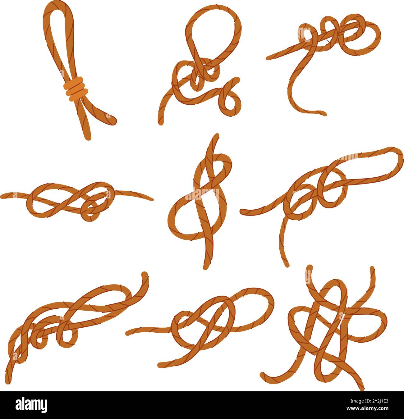 rope knot set cartoon vector illustration Stock Vector Image & Art - Alamy