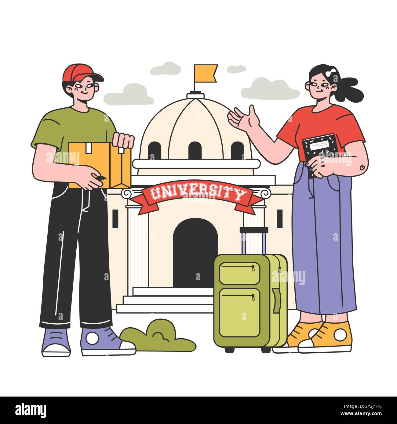 Classmates Stock Vector Images - Alamy