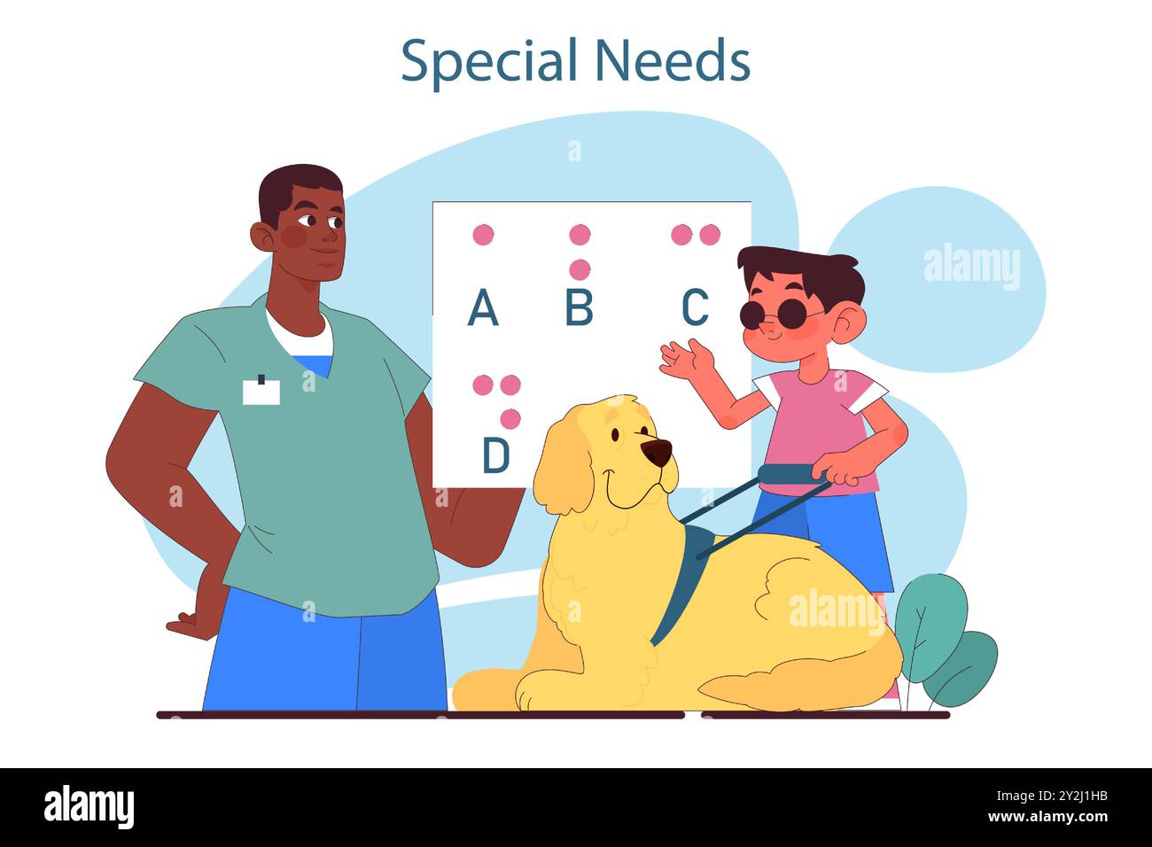 Children healthcare. Kids with special needs visiting pediatrician ...