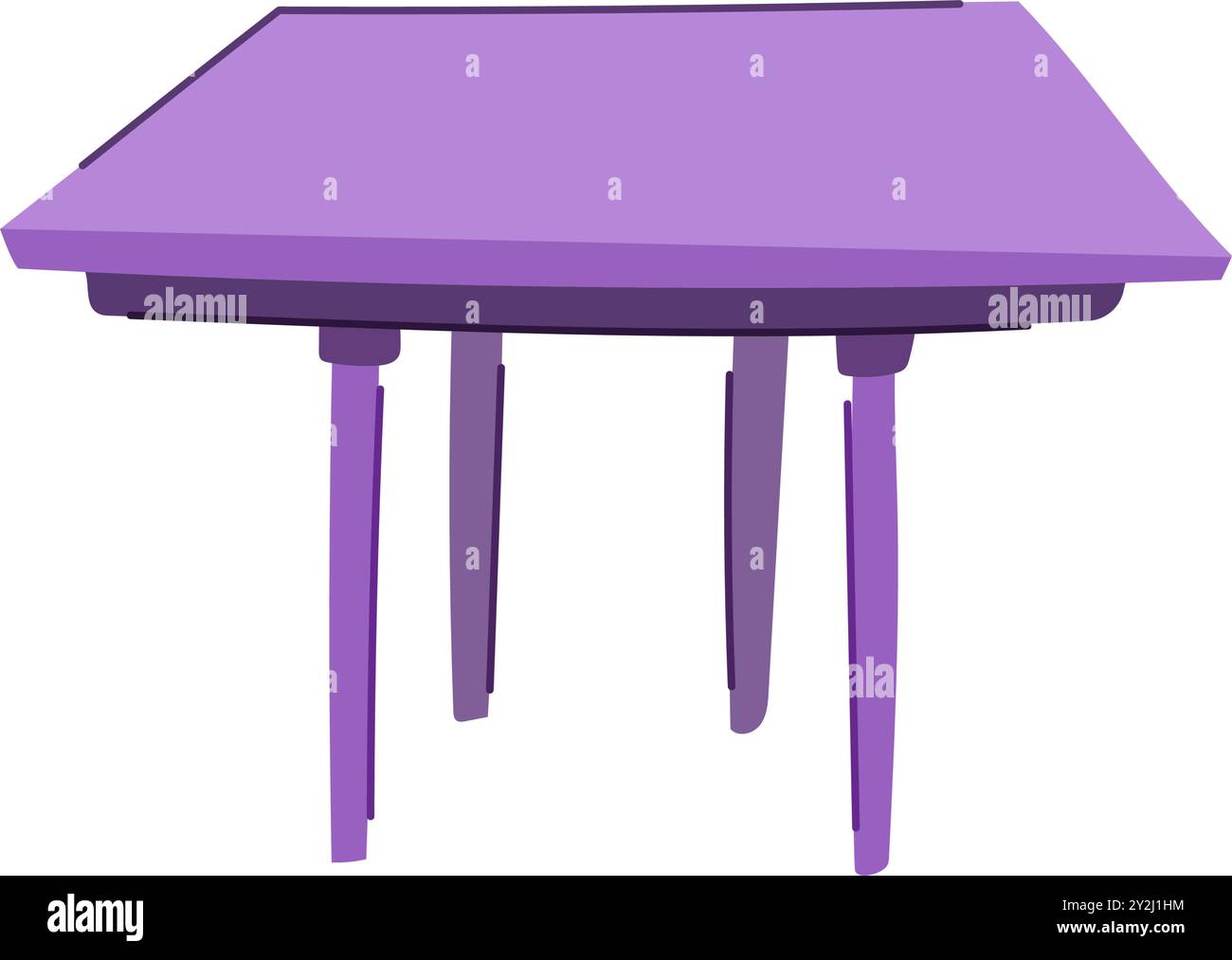 foldable plastic table cartoon vector illustration Stock Vector Image ...