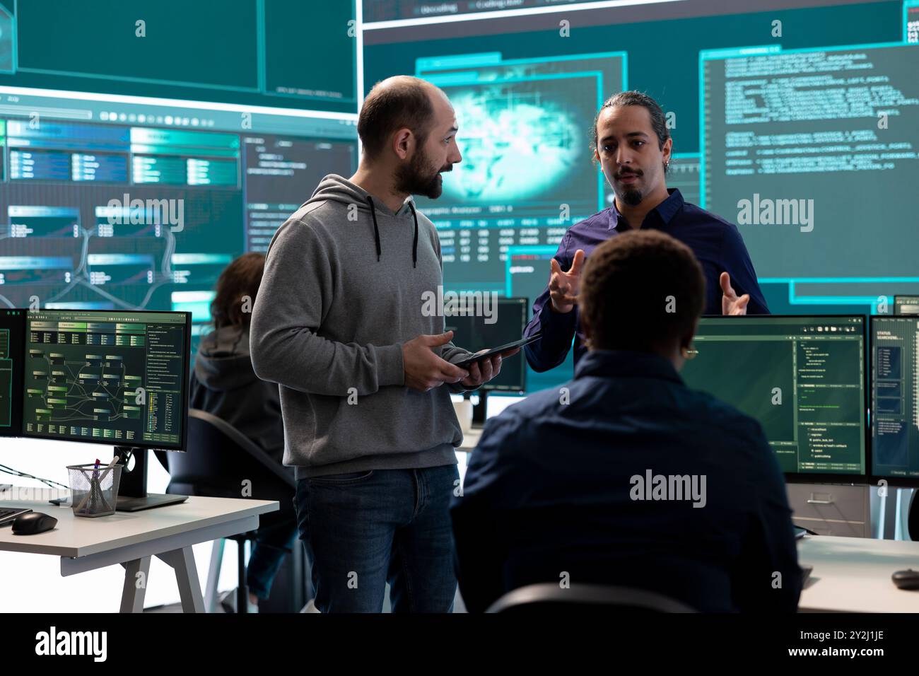 Cyber security team conducting hi-res stock photography and images - Alamy