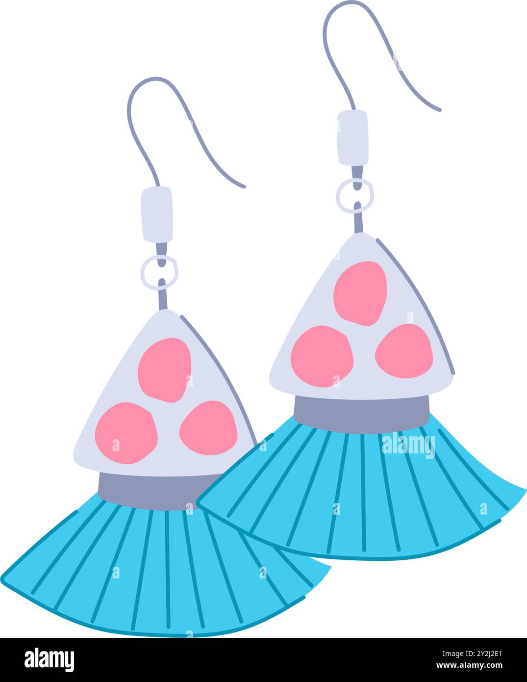 accessories tassel earrings cartoon vector illustration Stock Vector ...