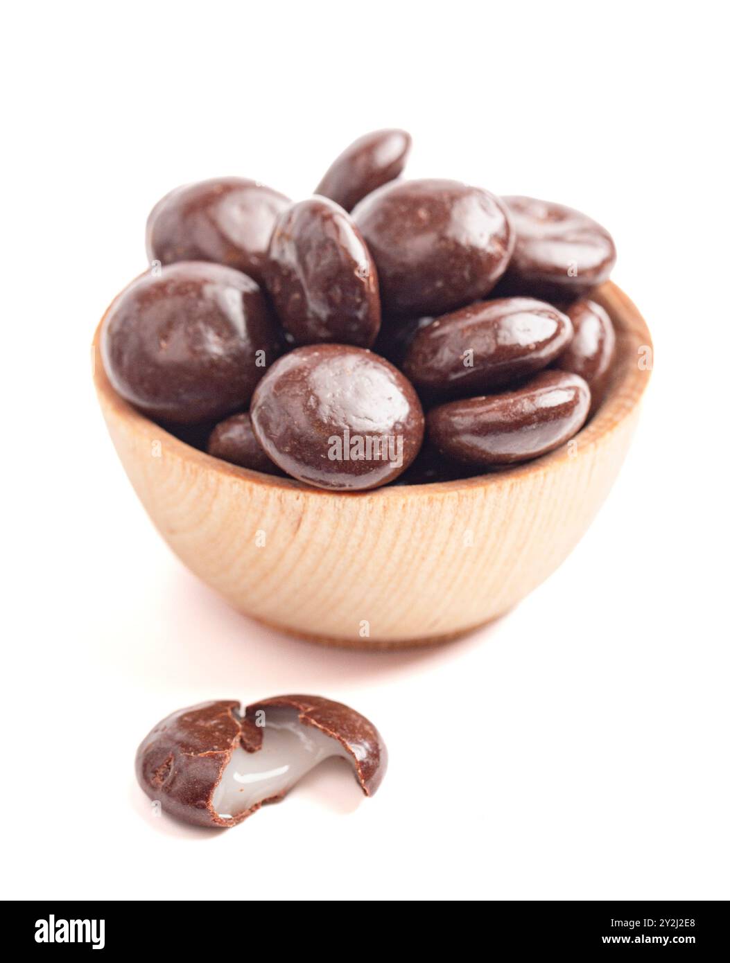 Chocolate Covered Cream Filled Mint Candies Isolated on White ...