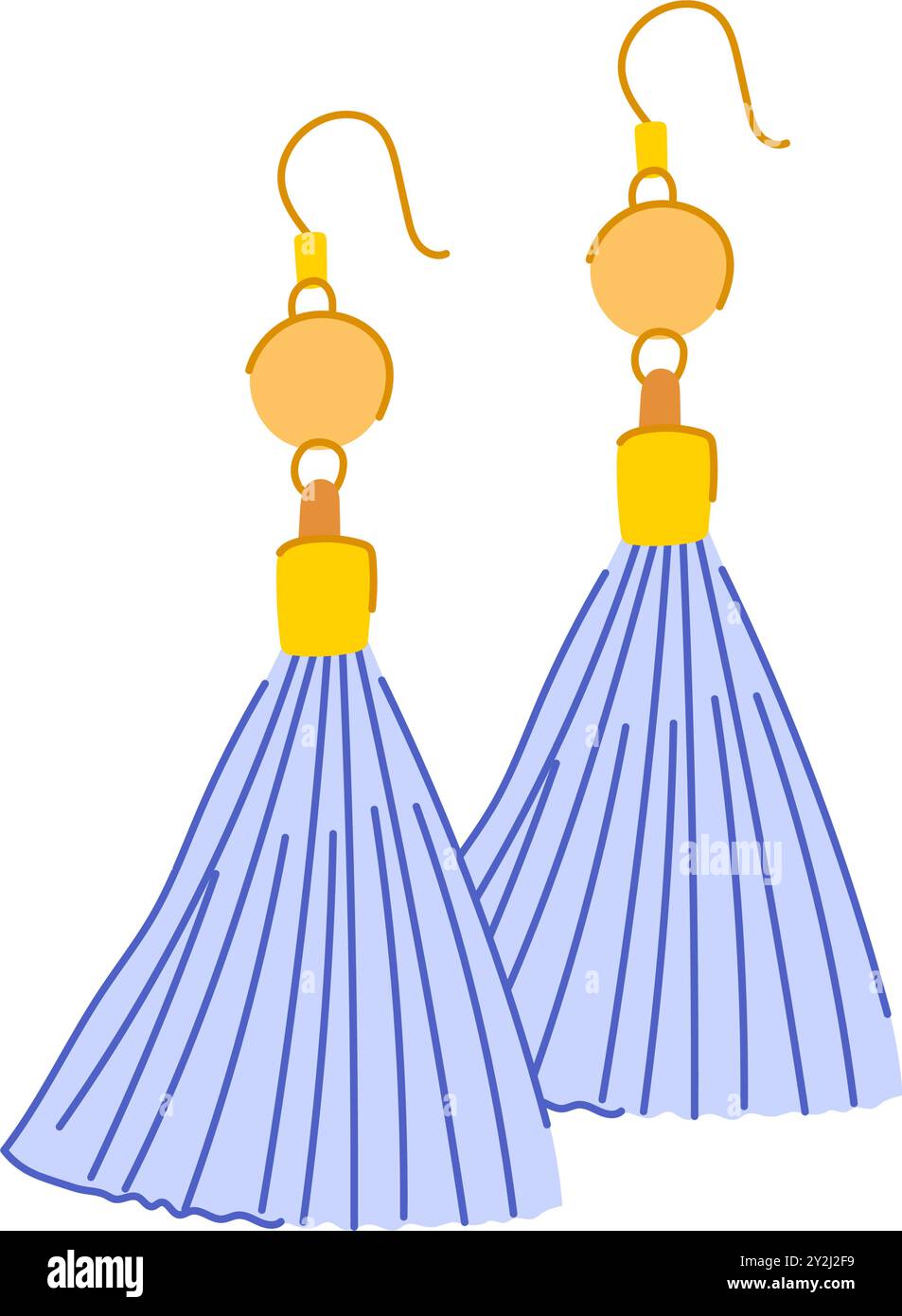 trend tassel earrings cartoon vector illustration Stock Vector Image ...