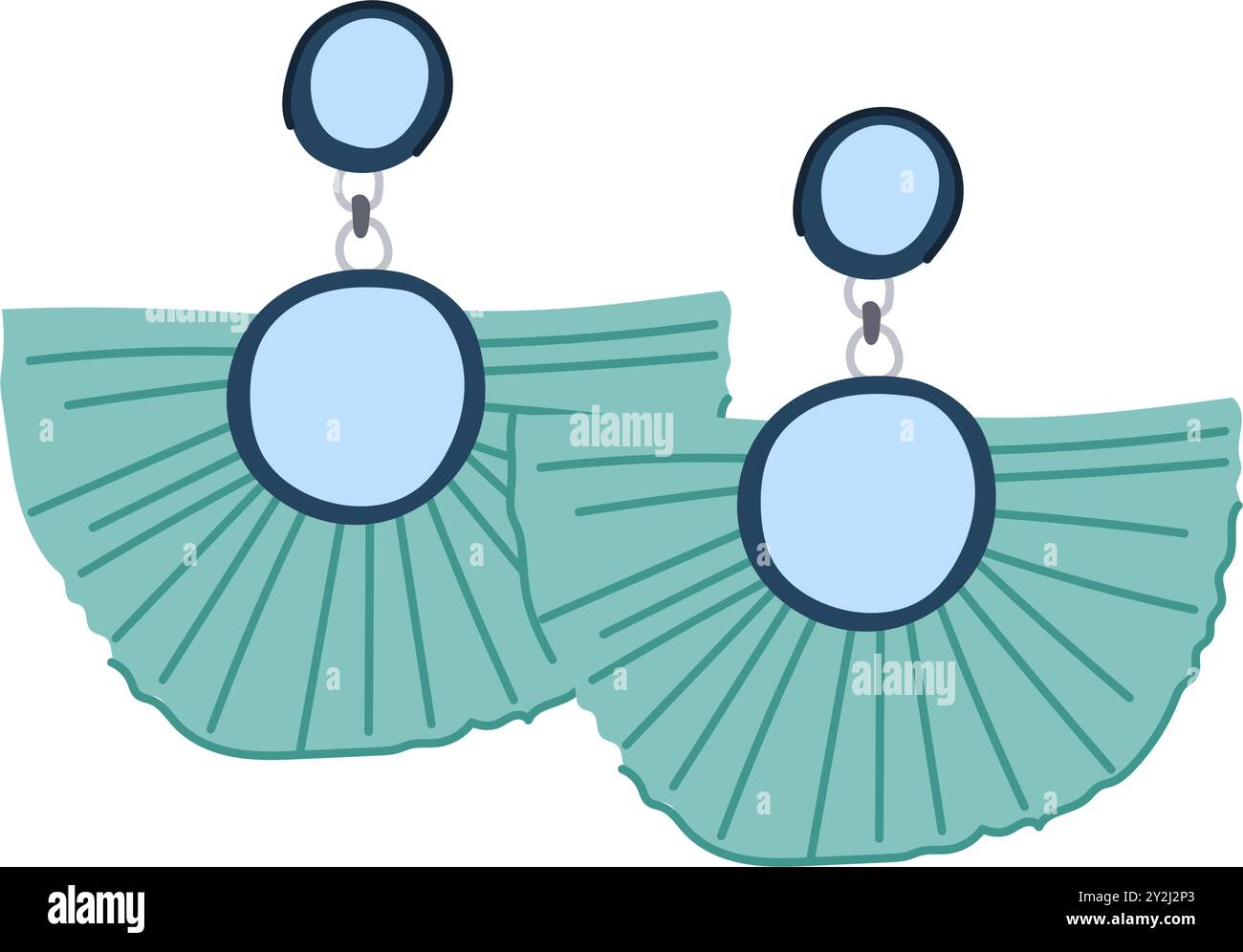 style tassel earrings cartoon vector illustration Stock Vector Image ...