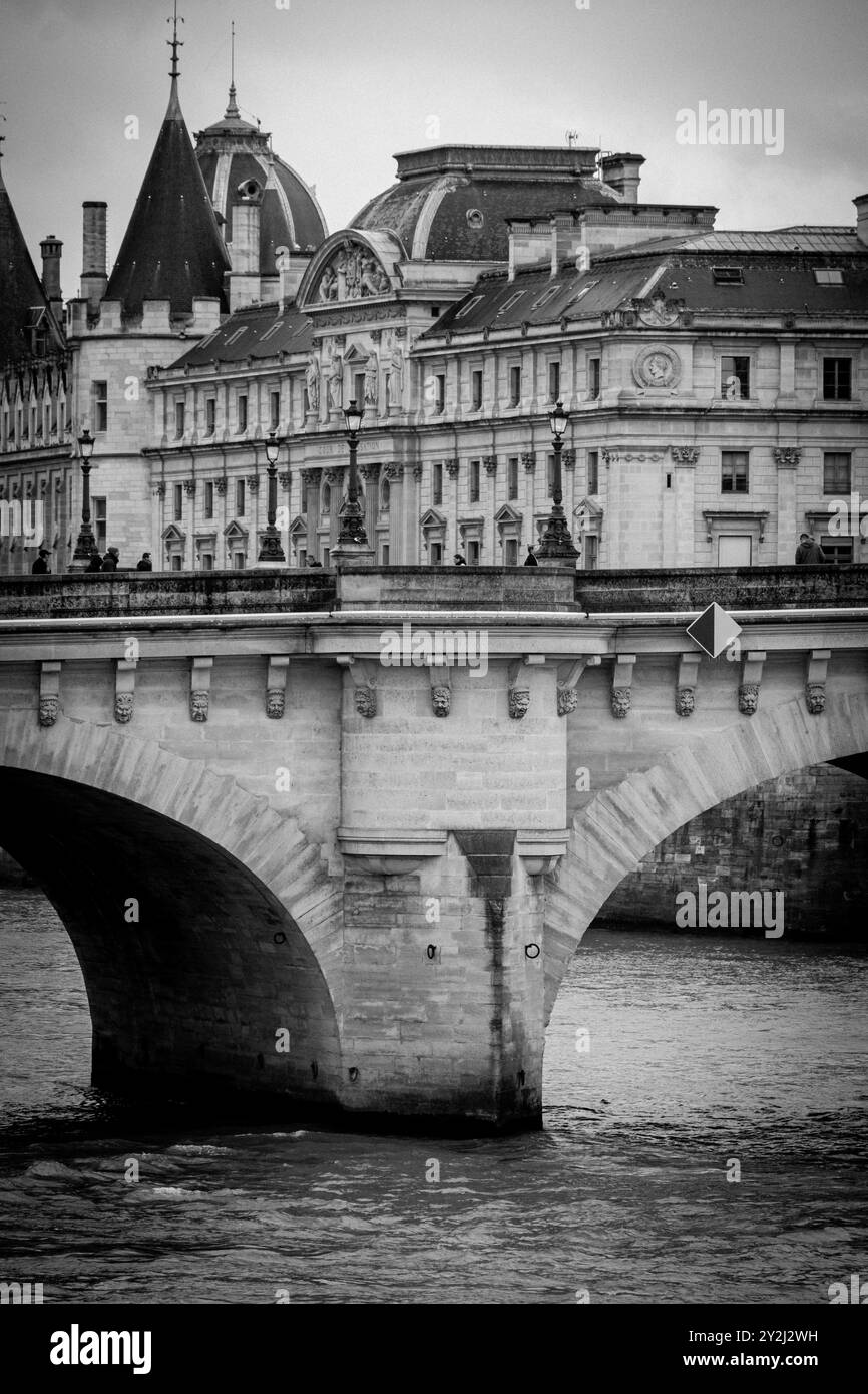 French town panoramic view Black and White Stock Photos & Images - Alamy