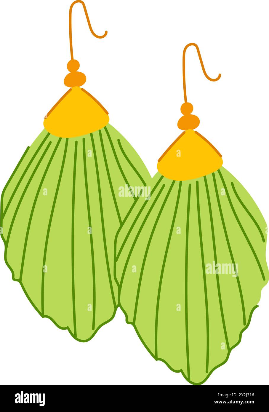 handmade tassel earrings cartoon vector illustration Stock Vector Image ...