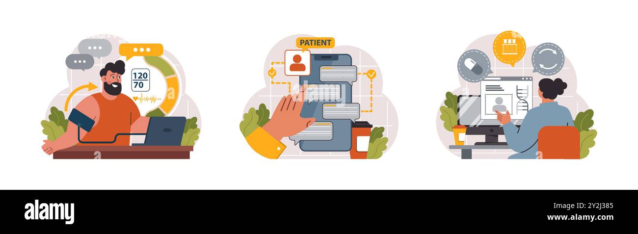 Telehealth consult Stock Vector Images - Alamy