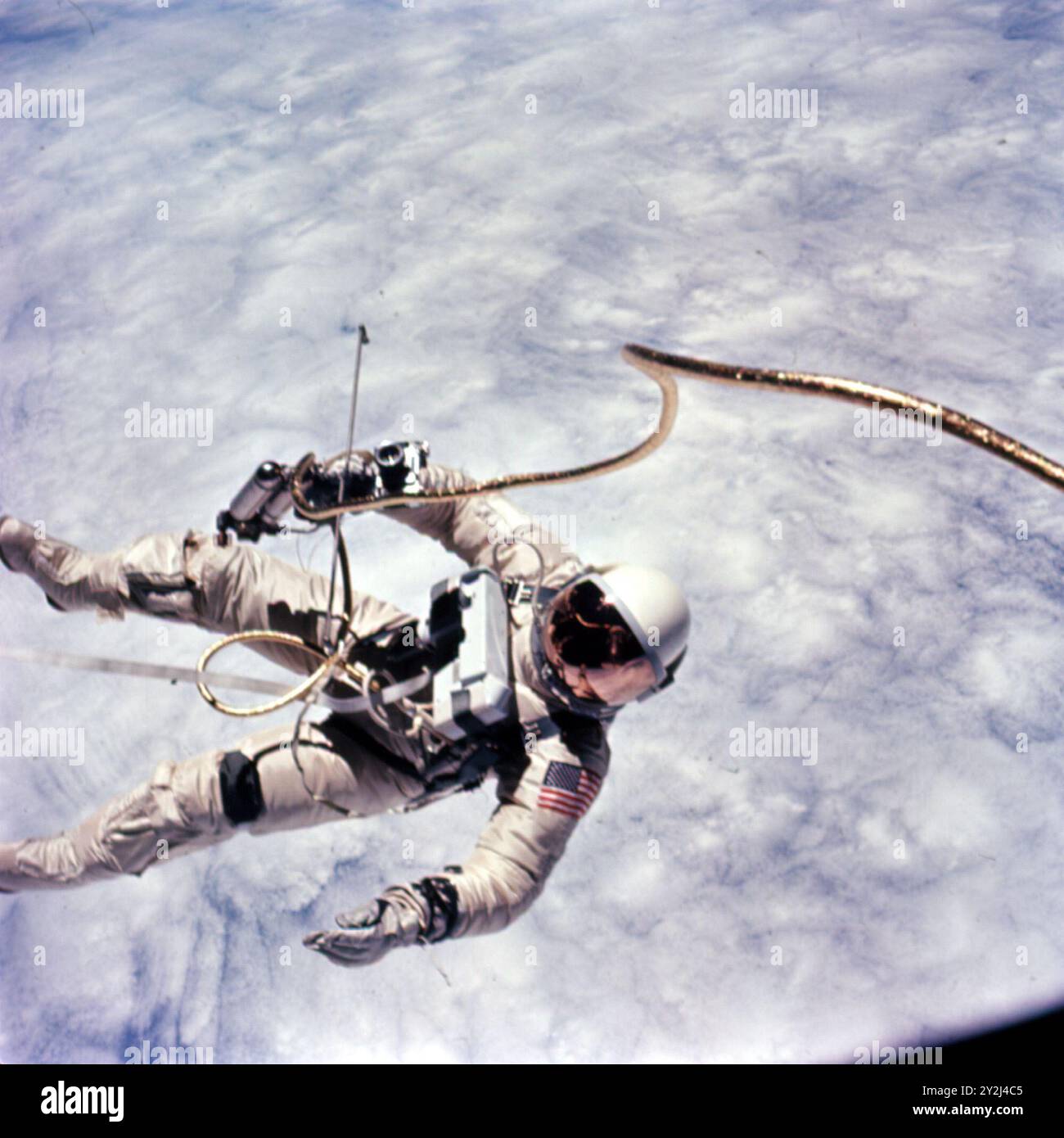 In this photo provided by NASA, astronaut Ed White performs the U.S.'s ...