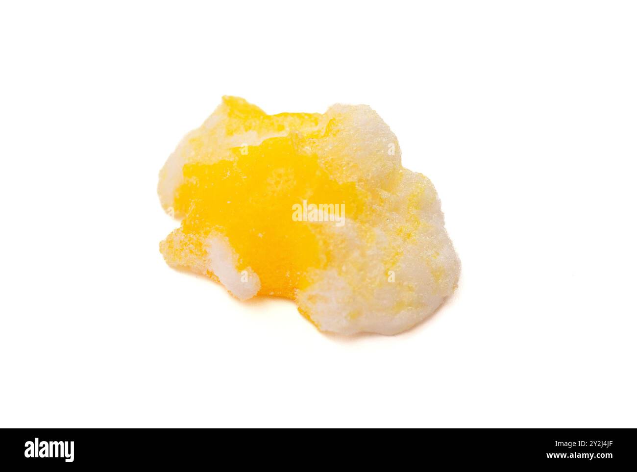 Yellow Freeze Dried Lemon Flavored Candy Isolated on a White Background ...