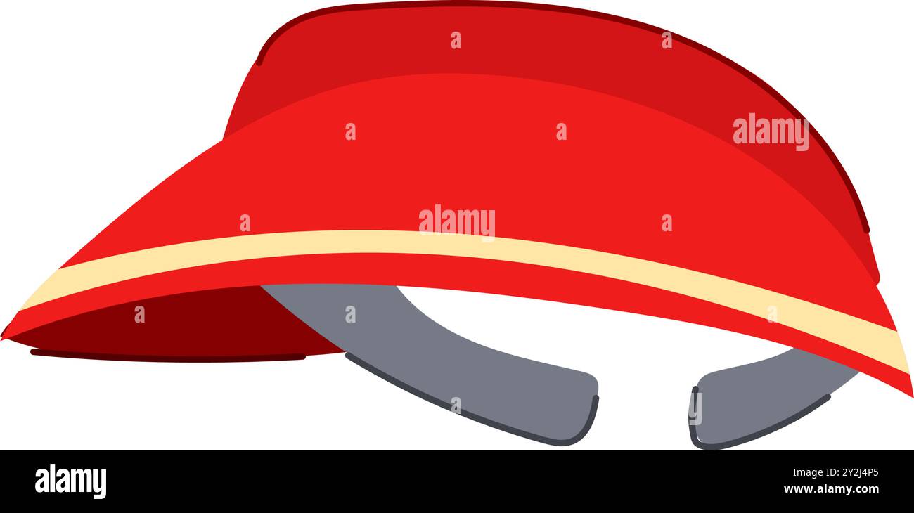 protection visor cap cartoon vector illustration Stock Vector Image ...