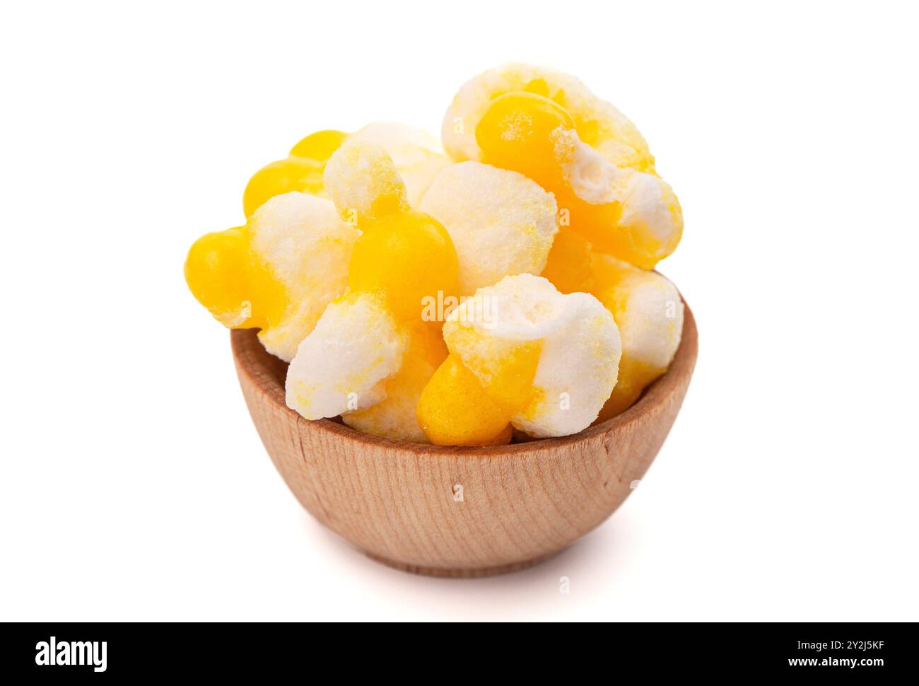 Yellow Freeze Dried Lemon Flavored Candy Isolated on a White Background ...
