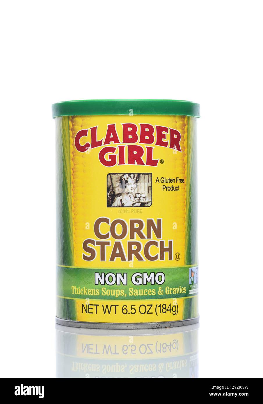 IRVINE, CALIFORNIA - 6 SEPT 2024: A can of Clabber Girl Corn Starch ...