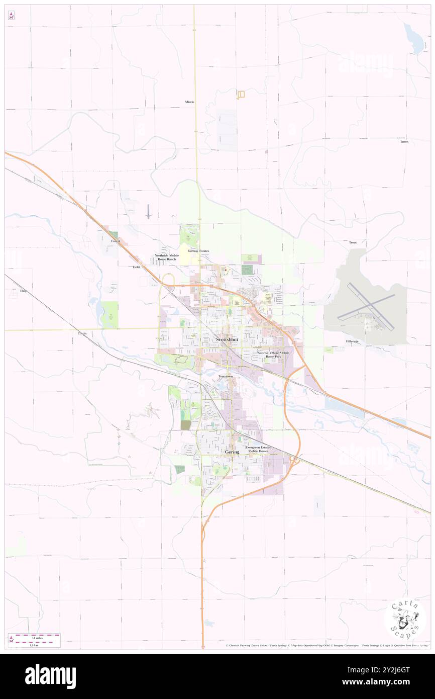 Map of scottsbluff nebraska Cut Out Stock Images & Pictures - Alamy