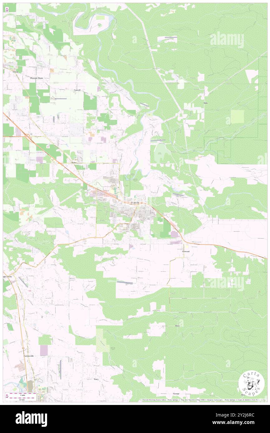 Sandy oregon map Cut Out Stock Images & Pictures - Alamy