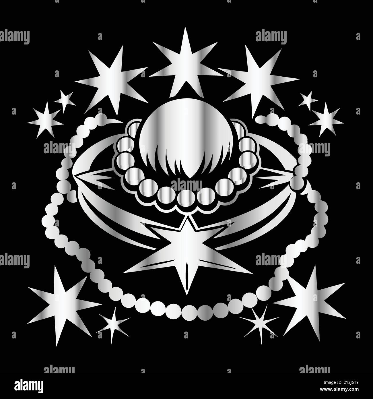 Luxury Pearl Shell Christmas Necklace Logo: Elegant Jewelry Brand ...