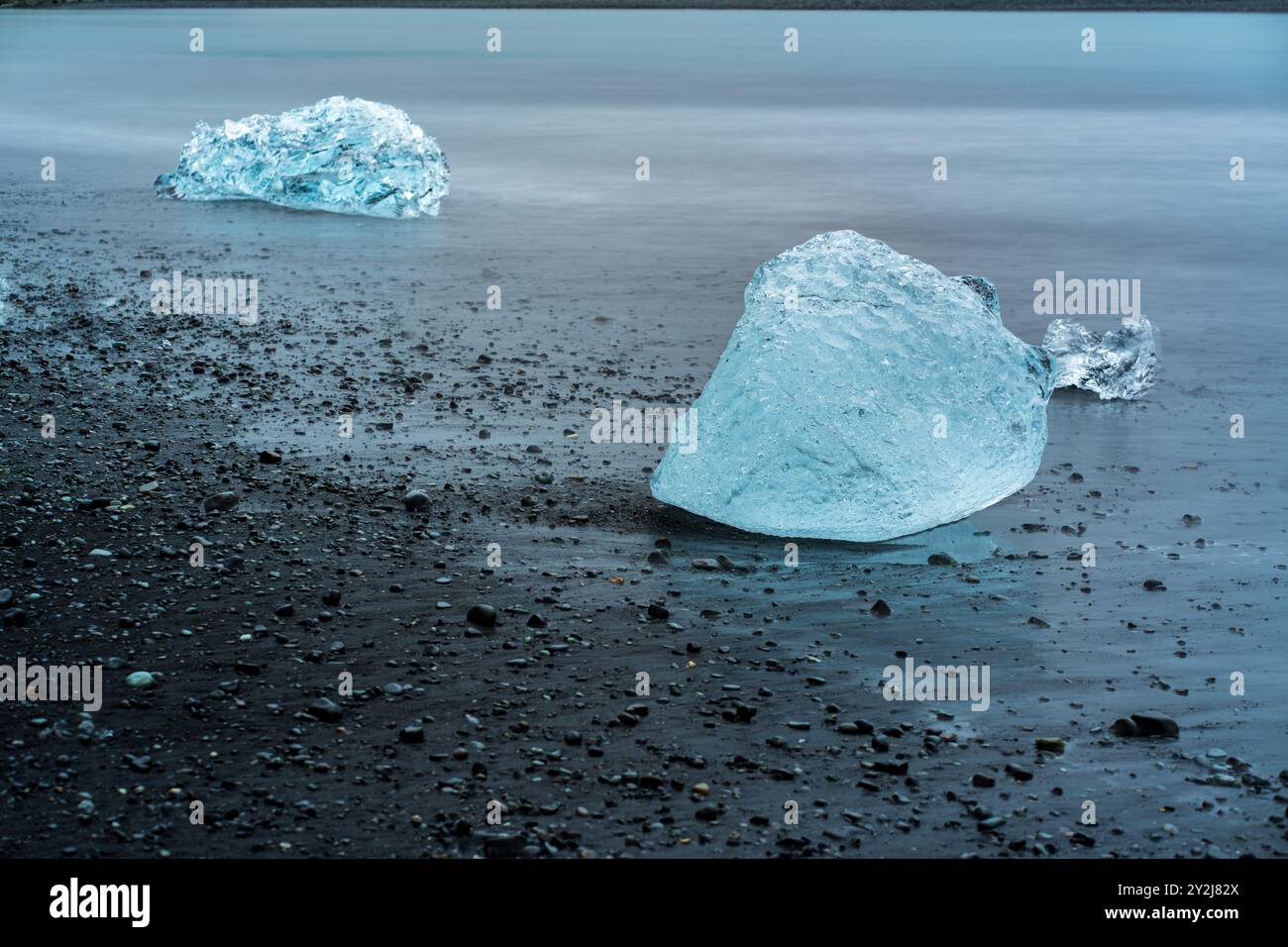 A breathtaking view of Jökulsárlón Glacier Lagoon with floating ...